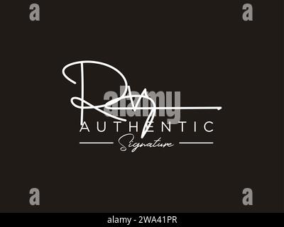 RV Signature Logo Template Vector Stock Vector Image & Art - Alamy