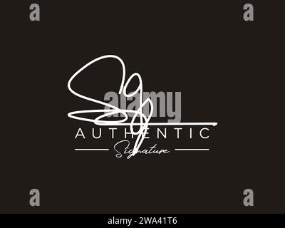 SG Signature Logo Template Vector Stock Vector Image & Art - Alamy