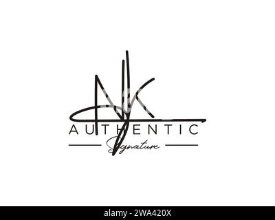 NK Signature Logo Template Vector Stock Vector Image & Art - Alamy