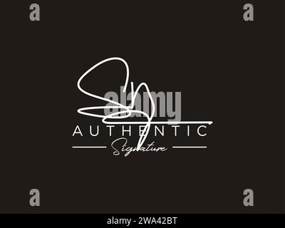 SN Signature Logo Template Vector Stock Vector Image & Art - Alamy