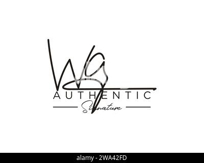WA Signature Logo Template Vector Stock Vector Image & Art - Alamy