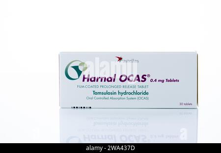 CHONBURI, THAILAND-OCTOBER 22, 2023: Harnal OCAS. Tamsulosin medicine ...