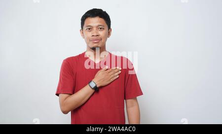 asian man is using sign language with hand. learn sign language by hand ...