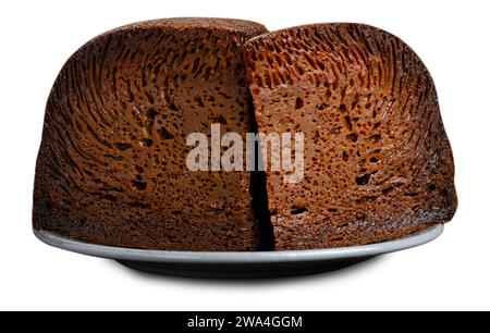 Baba Neagra, Black Baba, Traditional Moldovan Dessert on White Isolated ...