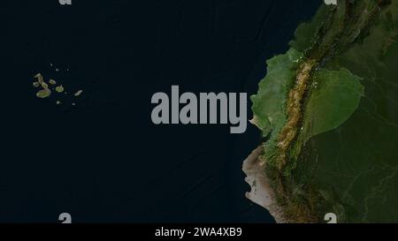 Ecuador with Galapagos Islands highlighted on a high resolution ...