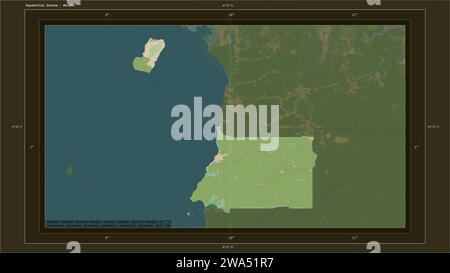 Equatorial Guinea highlighted on a topographic, OSM Humanitarian style ...