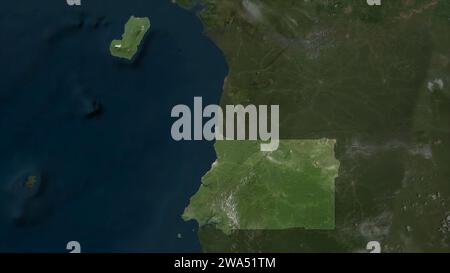 Equatorial Guinea highlighted on a high resolution satellite map map ...