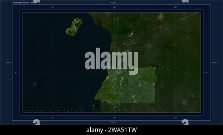 Equatorial Guinea highlighted on a low resolution satellite map Stock ...