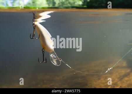 Fishery, spinning equipment, angling sport and activity concept. Bored ...