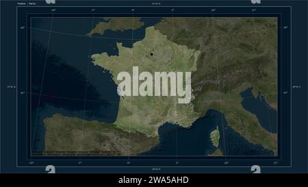 France highlighted on a high resolution satellite map Stock Photo - Alamy