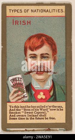 Irish, from Types of Nationalities (N240) issued by Kinney Bros. 1963 ...