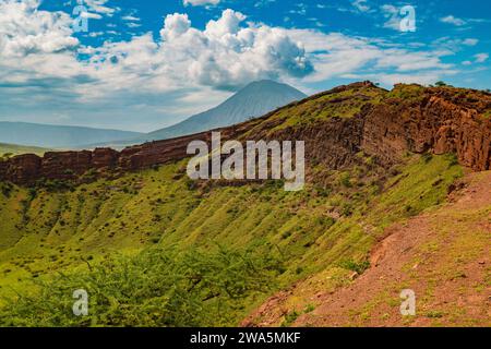 Shimo ya Mungu - Gods Pit at the edge of Makonde Plateau with Mount Ol ...