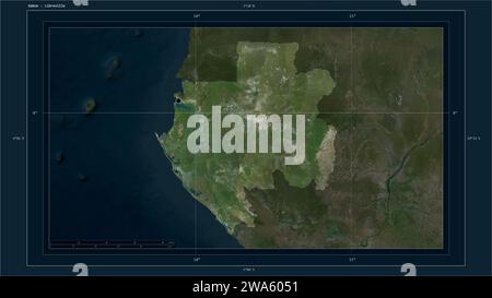 Gabon highlighted on a high resolution satellite map Stock Photo - Alamy