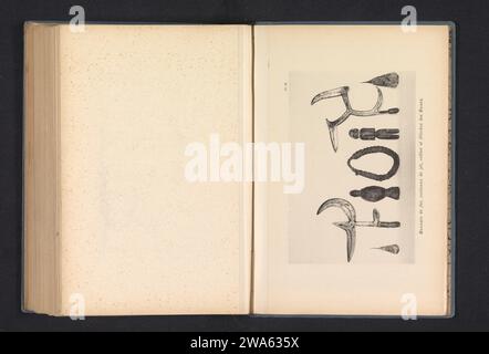 Money, throwing knives, a necklace and idols of the banza; Monnaie de ...