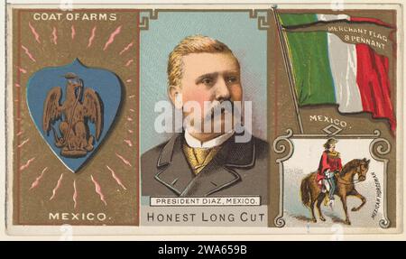 President Diaz of Mexico, from the Rulers, Flags, and Coats of Arms ...