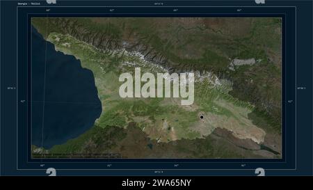 Georgia highlighted on a high resolution satellite map Stock Photo - Alamy
