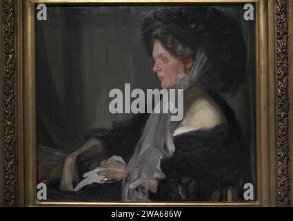 Janis Rozentals (1866-1916). Latvian painter. Woman in White, 1902. Oil ...