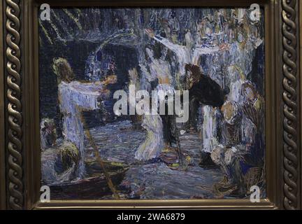 Janis Rozentals (1866-1916). Latvian painter. Woman in White, 1902. Oil ...