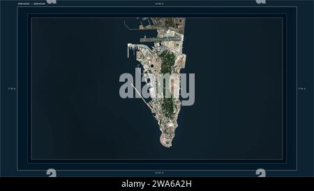 Gibraltar highlighted on a high resolution satellite map Stock Photo ...