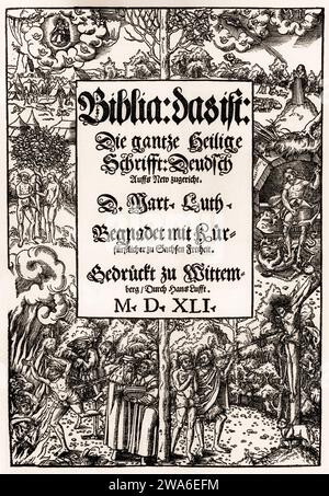 Old Testament, Luther Bible, Title page Old Testament, Part 1, Georg ...