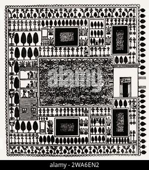 Plan of Thebes Stock Photo - Alamy