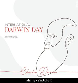 International Darwin Day of Science and Humanism background template ...
