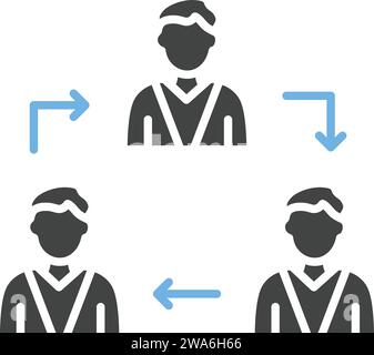 syndicate line icon, outline symbol, vector illustration, concept sign ...