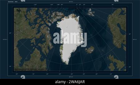 Greenland highlighted on a high resolution satellite map Stock Photo ...