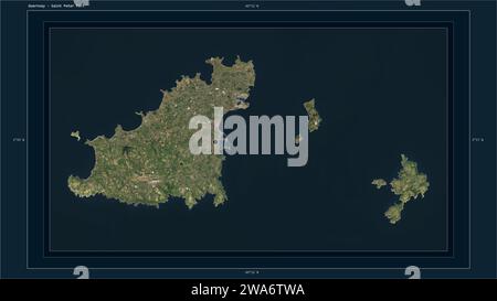 Guernsey highlighted on a high resolution satellite map Stock Photo - Alamy