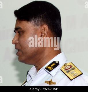 U.S. Navy Capt. the commander of Destroyer Squadron 31, speaks to ...