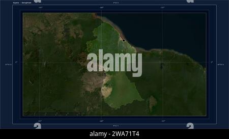 Guyana highlighted on a low resolution satellite map Stock Photo - Alamy