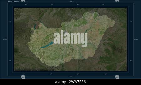 Hungary highlighted on a high resolution satellite map Stock Photo - Alamy
