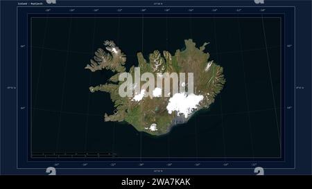 Iceland highlighted on a low resolution satellite map Stock Photo - Alamy