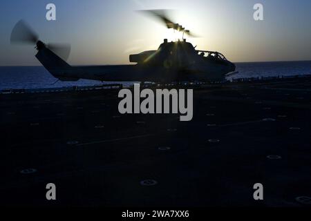 US Navy An AH-1W Super Cobra lifts from the flight deck of the ...