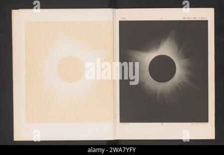 Photo production of a drawing, representing the solar eclipse on May 6 ...