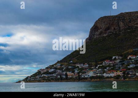 Stunning mountain view at Fish Hoek Beach, South Africa Stock Photo - Alamy