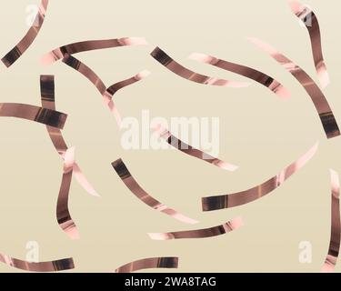 Shiny bronze confetti falling on gradient background. Banner design ...