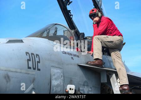US Navy FOD walk-down aboard USS Harry S. Truman CVN 75 Stock Photo - Alamy