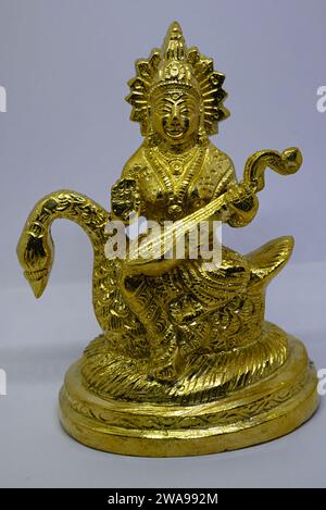 brass handicraft statue of goddess durga of hindu religion slaying ...