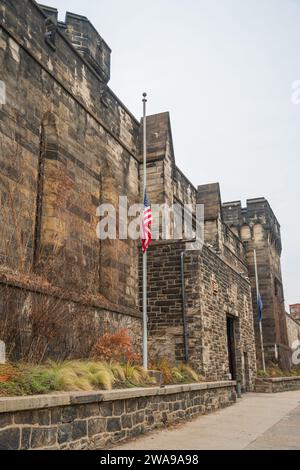The exterior walls of the Eastern State Penitentiary, built in 1829 ...