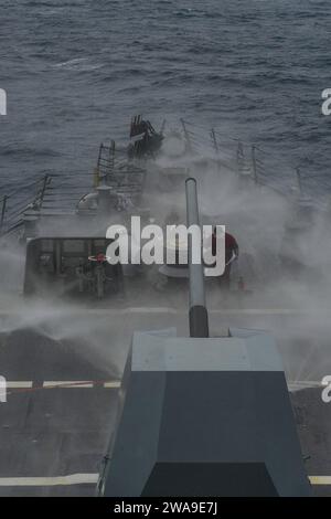 US Navy The counter measure wash down system aboard amphibious dock ...