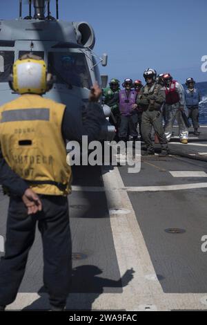 US Navy Sailors assigned to the Proud Warriors of Helicopter Anti ...