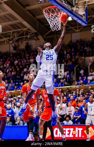 Durham, NC, USA. 2nd Jan, 2024. Duke Blue Devils forward Mark Mitchell ...