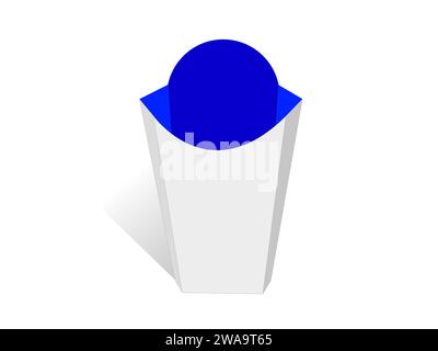 French Fry Box Die line Template, Editable Vector File Stock Vector ...