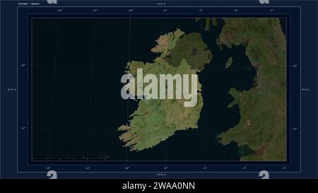 Ireland highlighted on a low resolution satellite map Stock Photo - Alamy