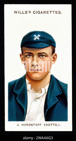 Cricketer J Hardstaff - Vintage Cigarette Card Illustration Stock Photo ...