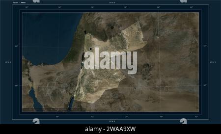 Jordan highlighted on a high resolution satellite map Stock Photo - Alamy