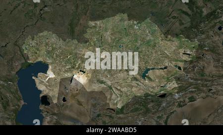 Kazakhstan highlighted on a high resolution satellite map map with the ...