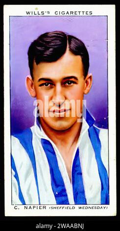 Footballer Charlie Napier - Vintage Cigarette Card Illustration Stock ...