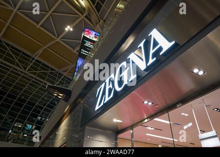 SINGAPORE - NOVEMBER 05, 2023: Zegna storefront in the Shoppes at ...